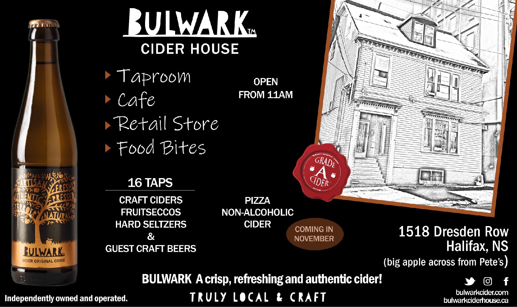 Bulwark Cider House Opens in Halifax - Bulwark
